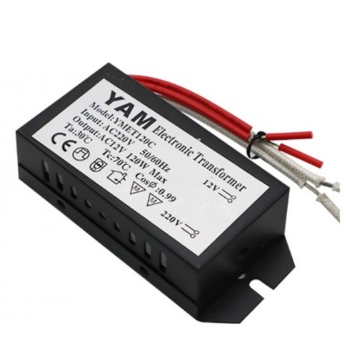 12 VOLT 120 WATT AVİZE TRAFOSU HALOJEN ELEKTRONİK TRANSFORMATÖR 220 VOLT
